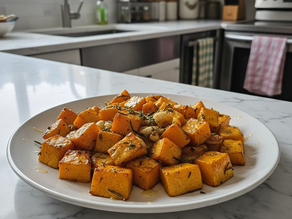 Sweet & Savory Honey Butter Butternut Squash Cubes - Recipedly